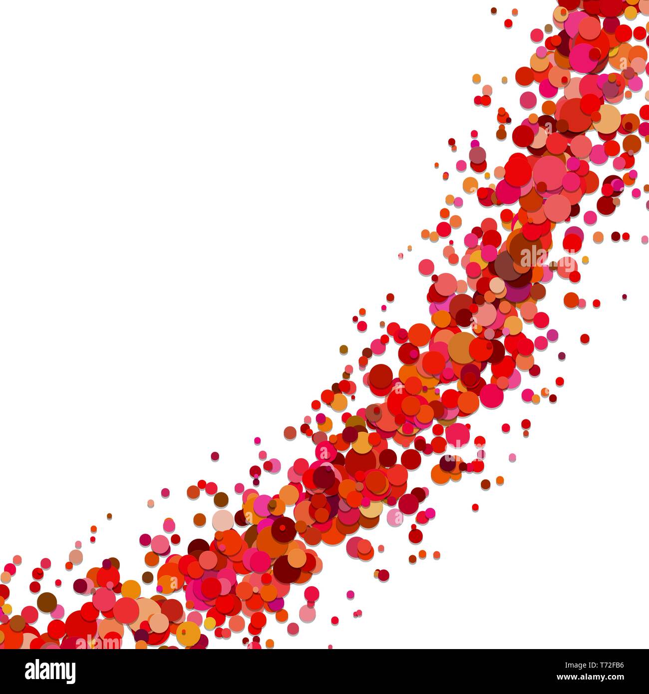 Curved blank abstract dispersed confetti circle background design Stock ...