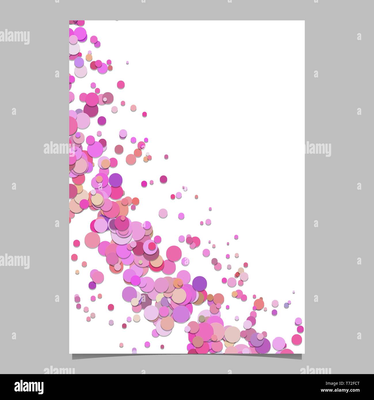 Blank curved abstract scattered confetti dot flyer background Stock ...