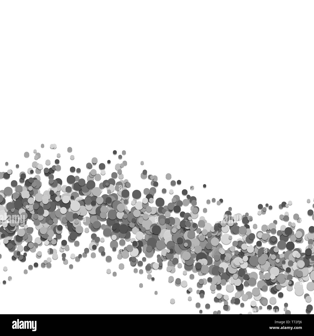 Blank abstract wavy sprinkled confetti circle background template Stock ...