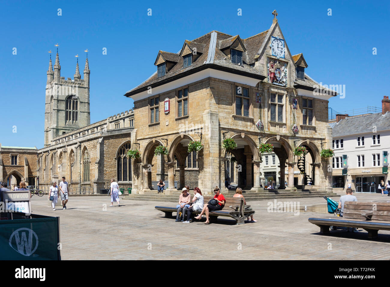 17th century The Guildhall (Butter Cross) and St John The Baptist ...