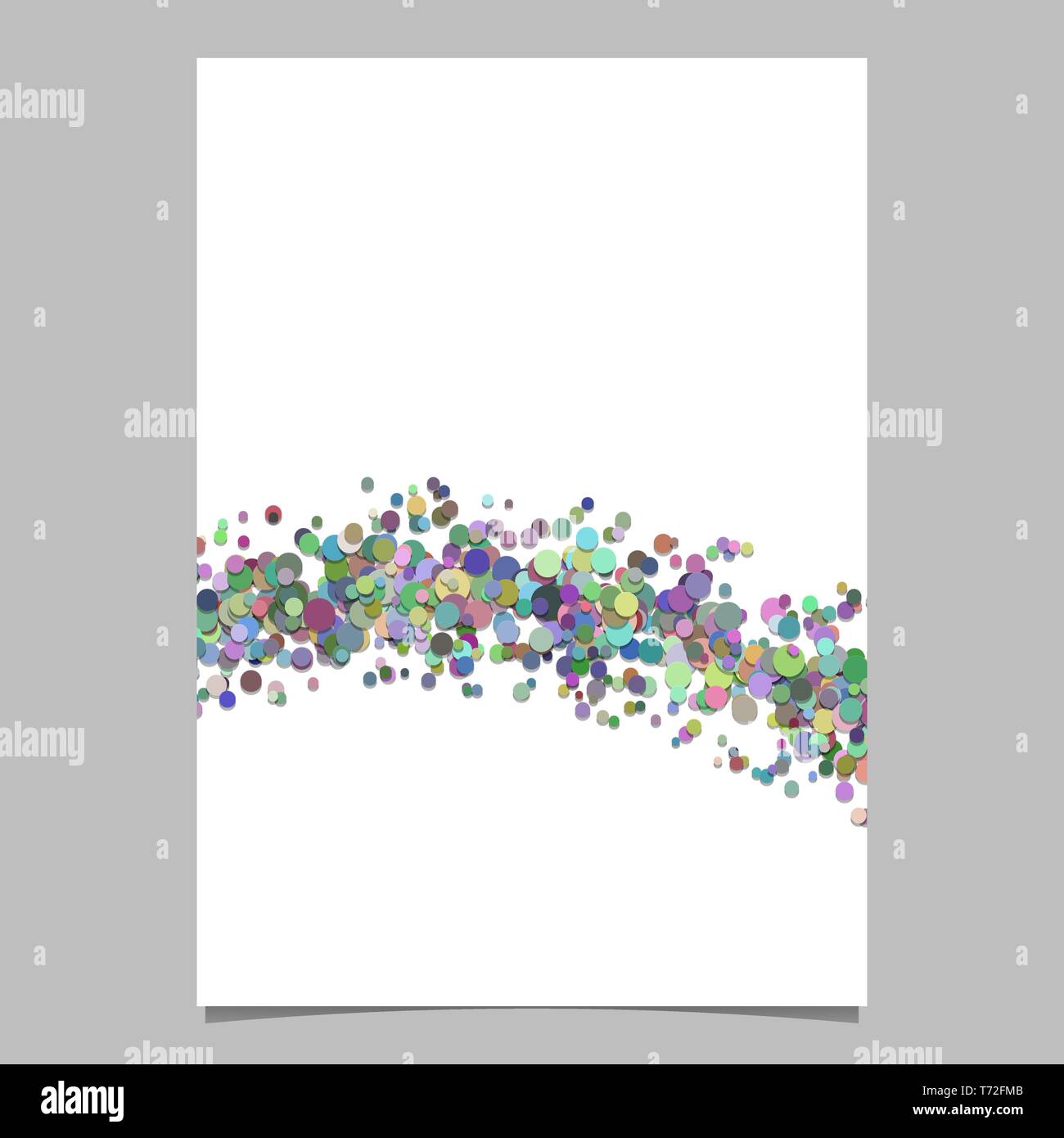 Abstract blank wavy dispersed confetti dot poster background Stock ...