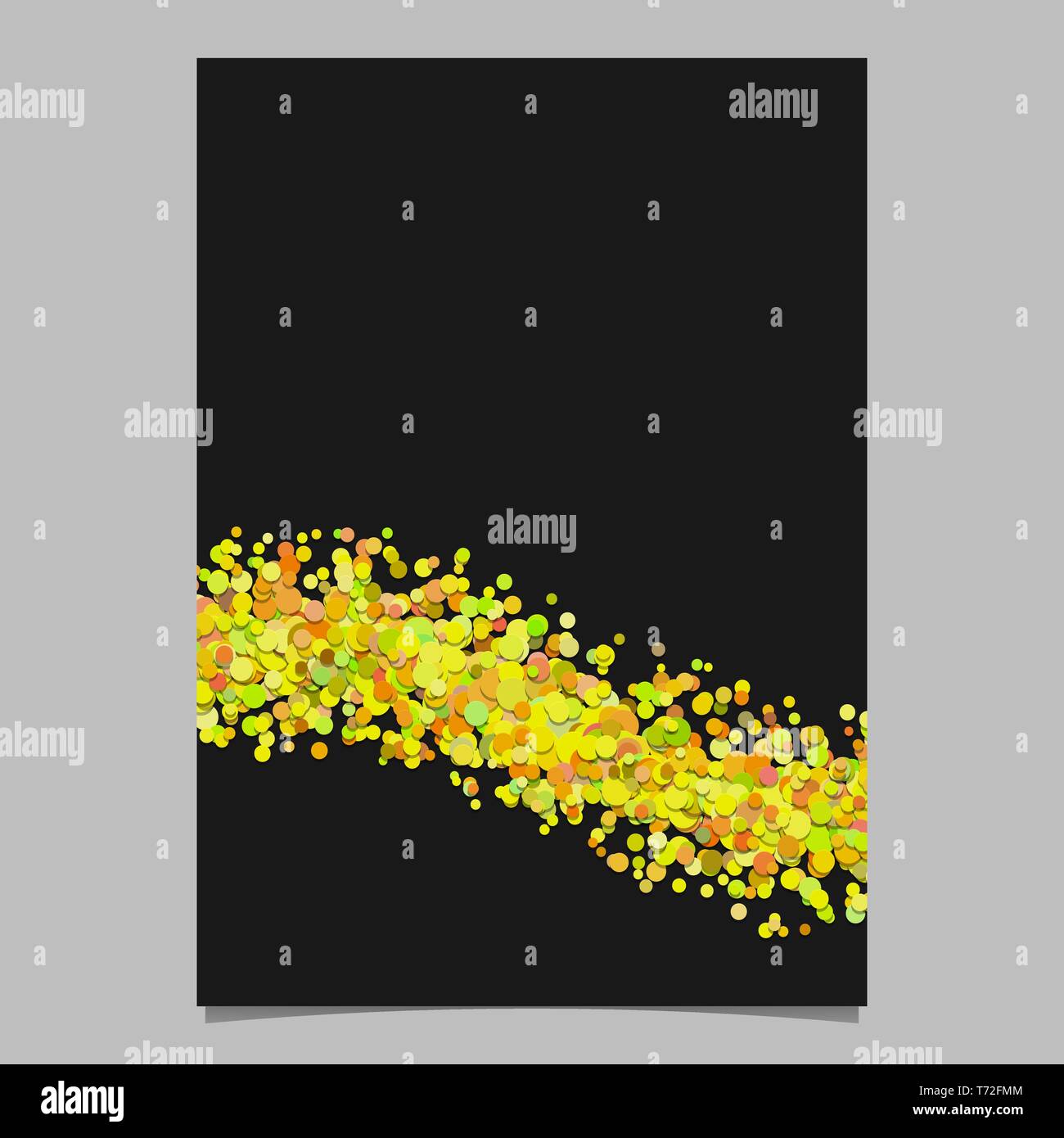 Blank wavy scattered confetti dot poster background - vector stationery ...