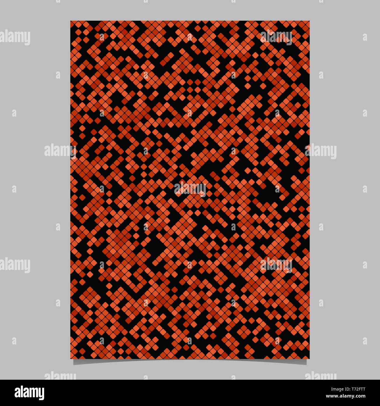 Red Geometrical Diagonal Rounded Square Pattern Background Page Template Stock Vector Image