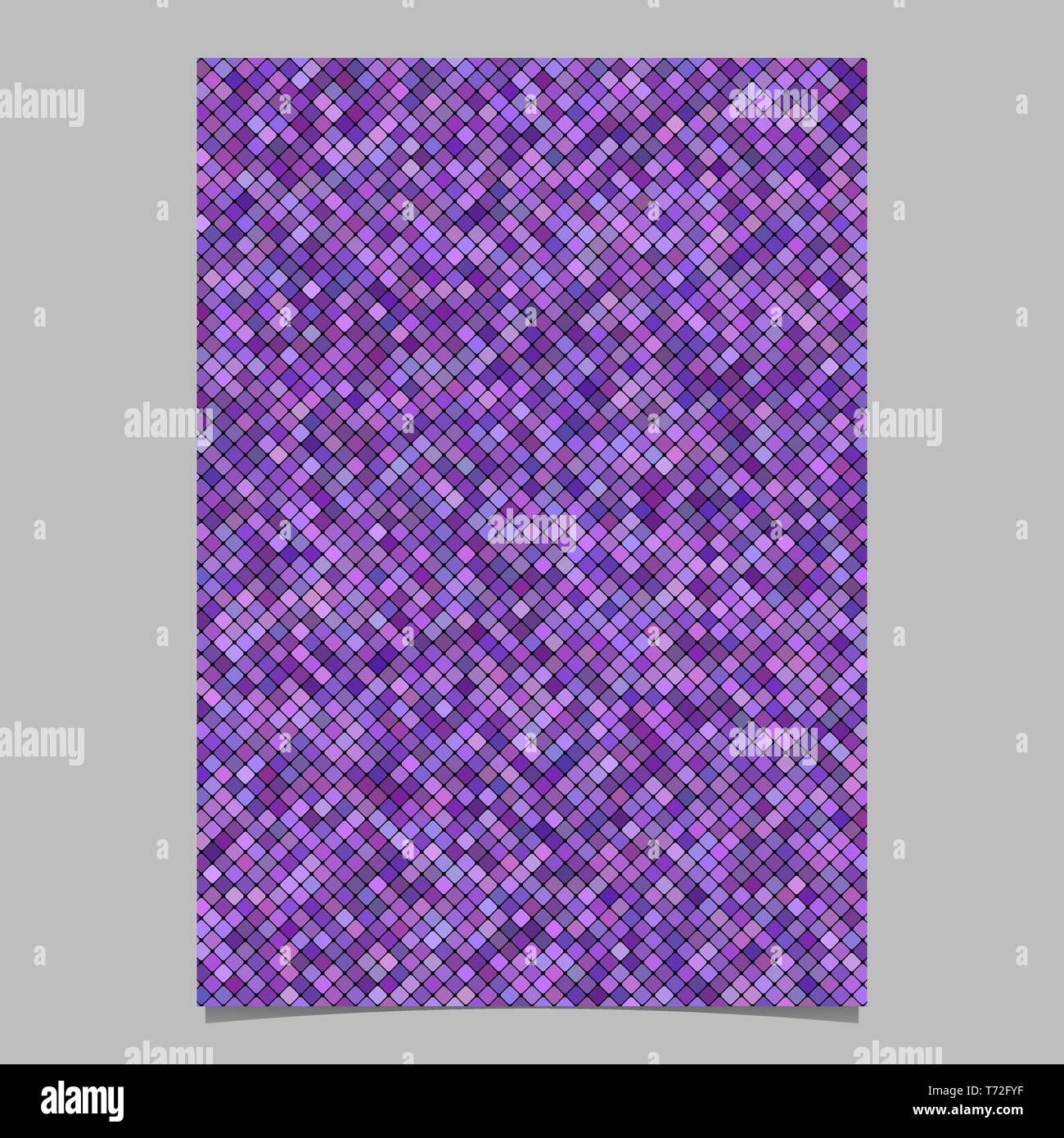 Purple Abstract Diagonal Rounded Square Pattern Background Brochure Template Stock Vector Image