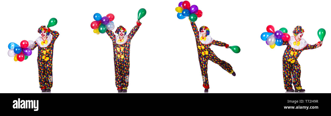 White face circus clown poses hi-res stock photography and images - Alamy