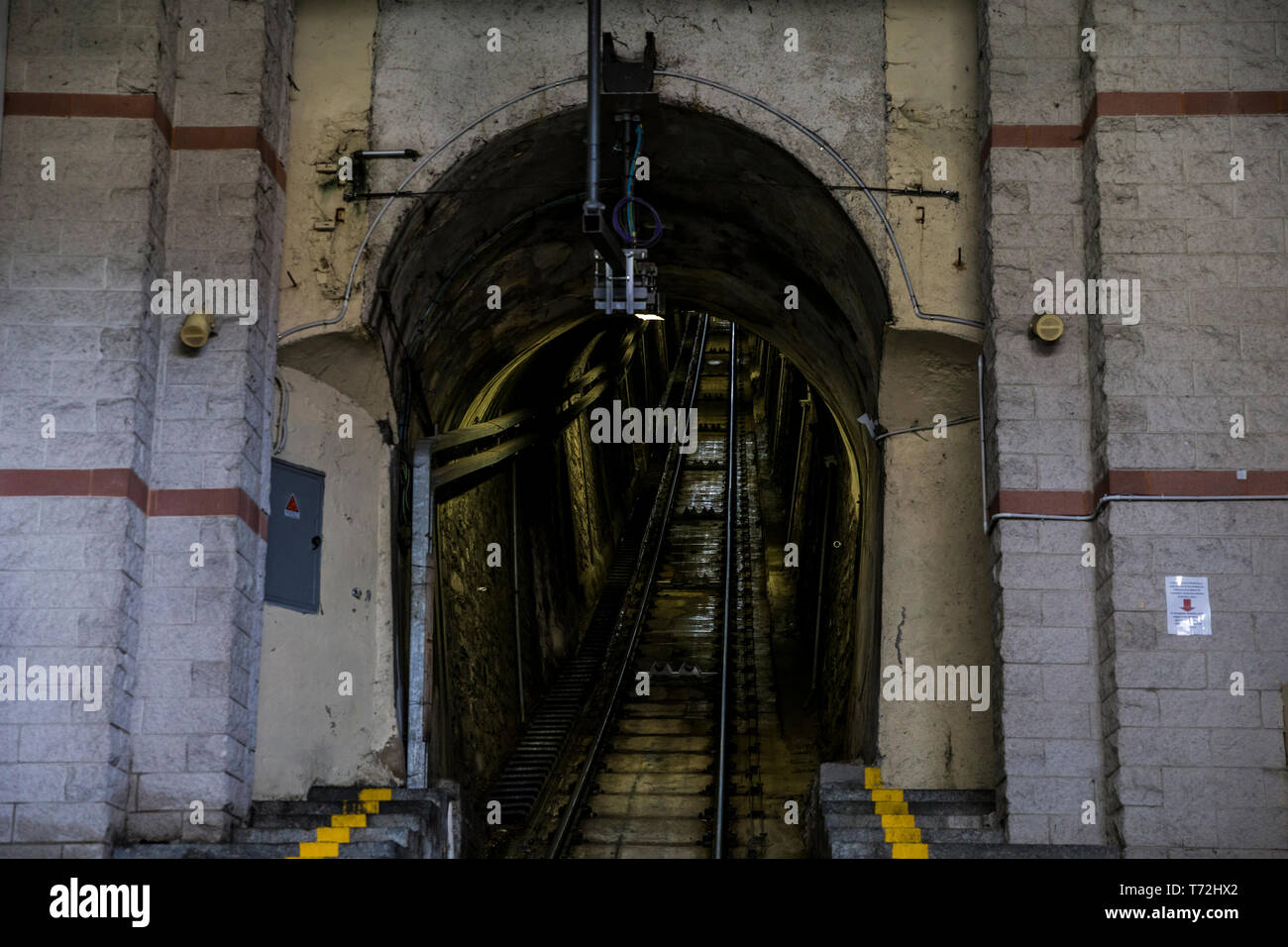 The entrance to the Como-Brunate funicular railway in Como, Italy Stock ...