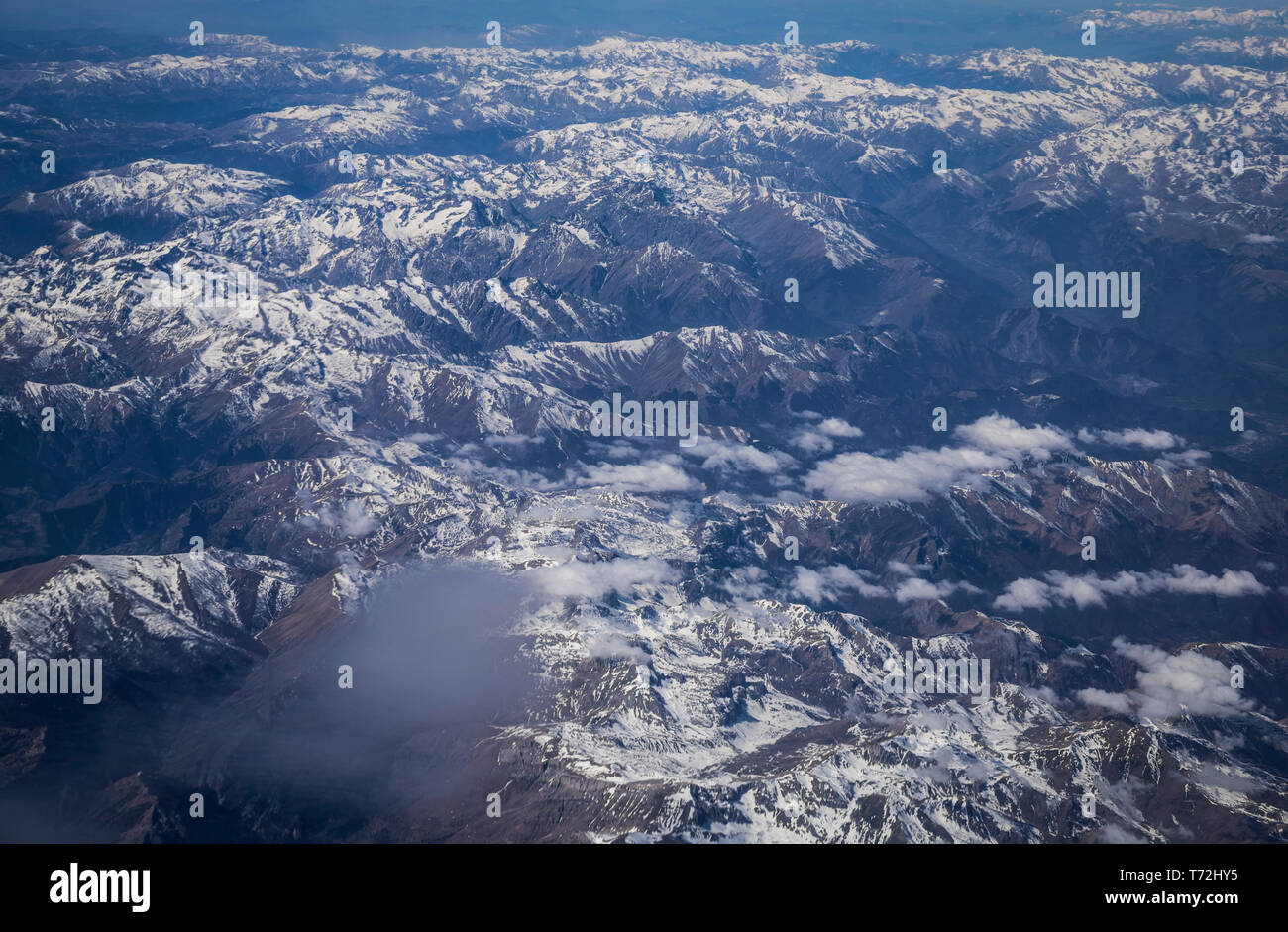 Pyrenees mountains from plane hi-res stock photography and images - Alamy