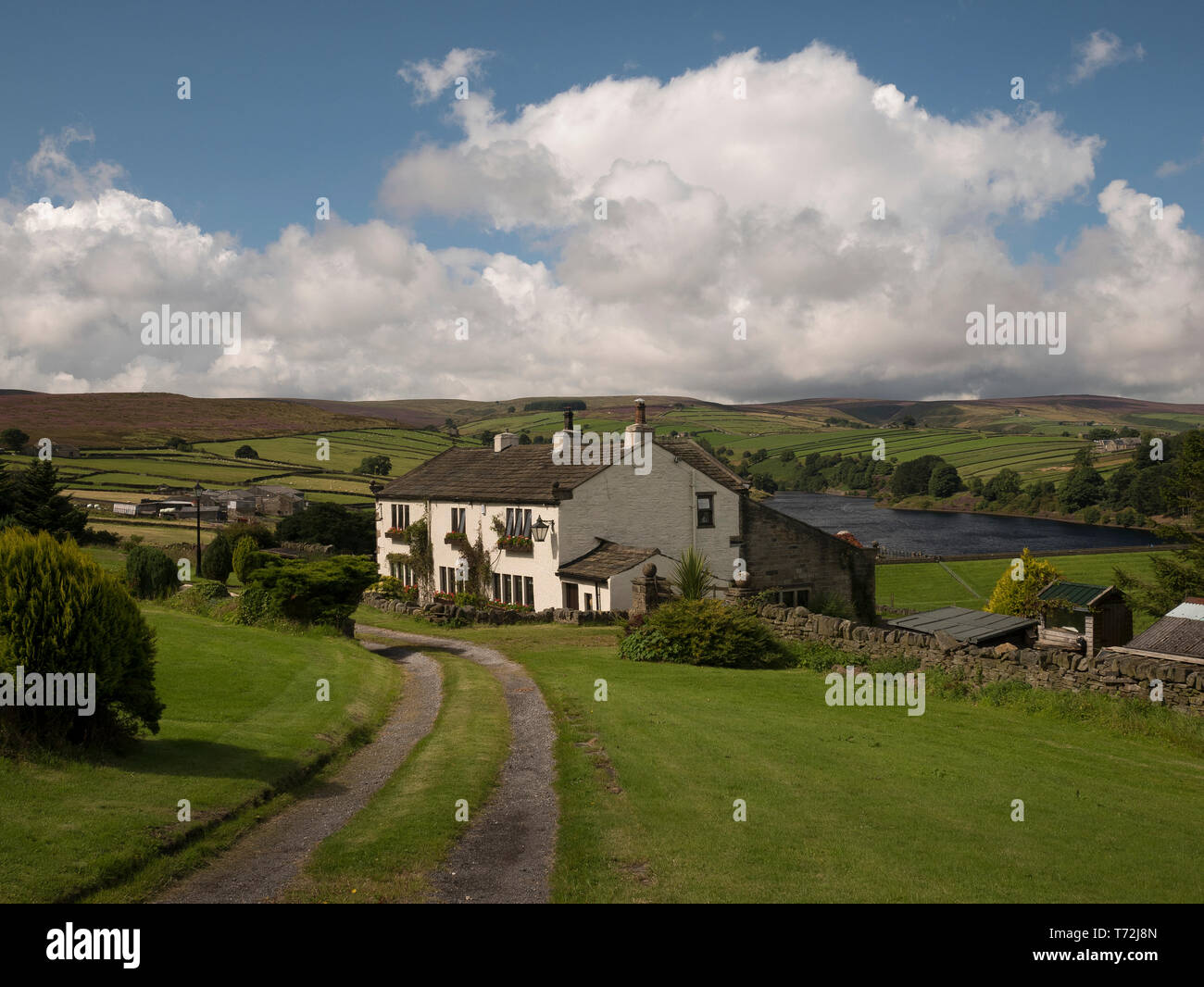 Farm House below Penistone Hill Country Park, overlooking Lower Laithe ...