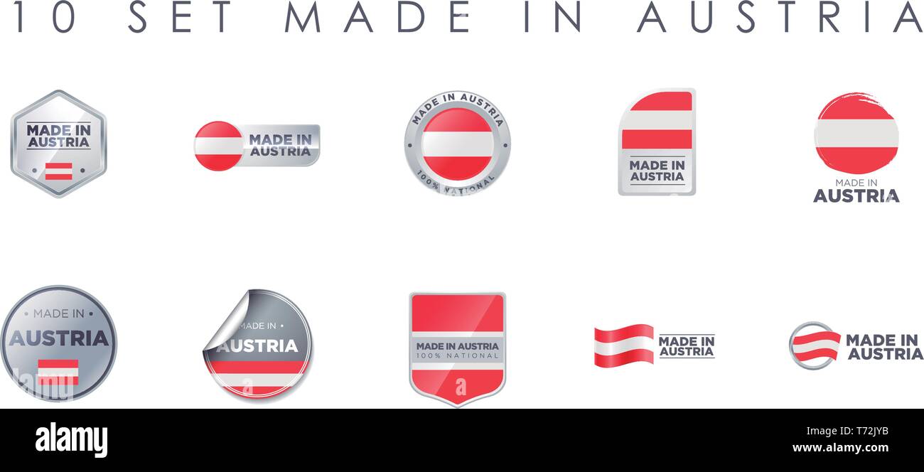 Made in austria vector vectors hi-res stock photography and images - Alamy