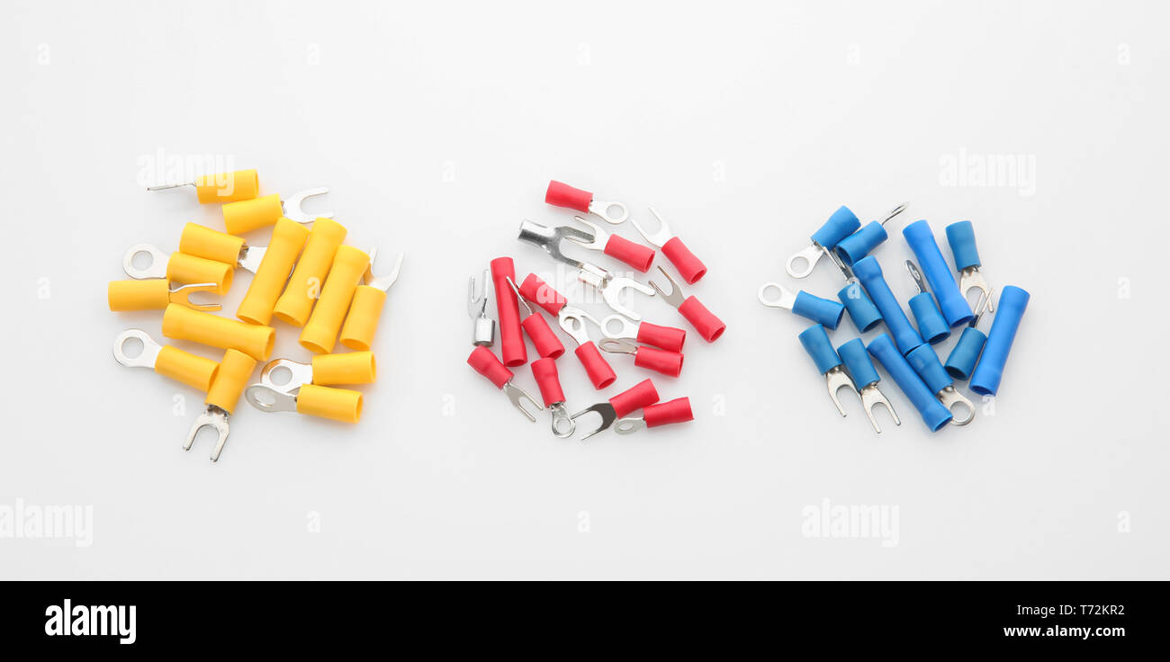 Different terminal ends on white background Stock Photo - Alamy