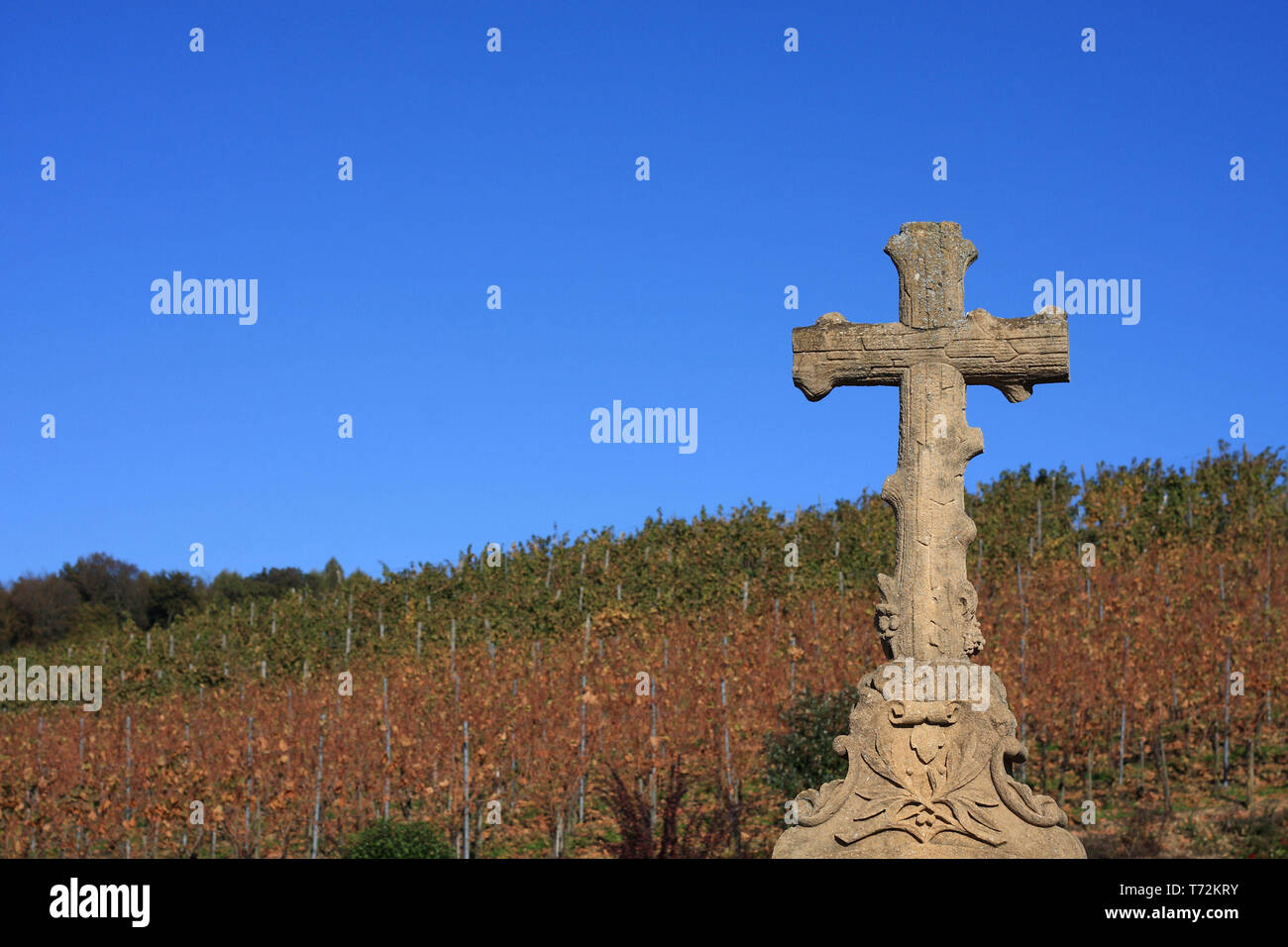 Roadside cross calvary stone hi-res stock photography and images - Alamy
