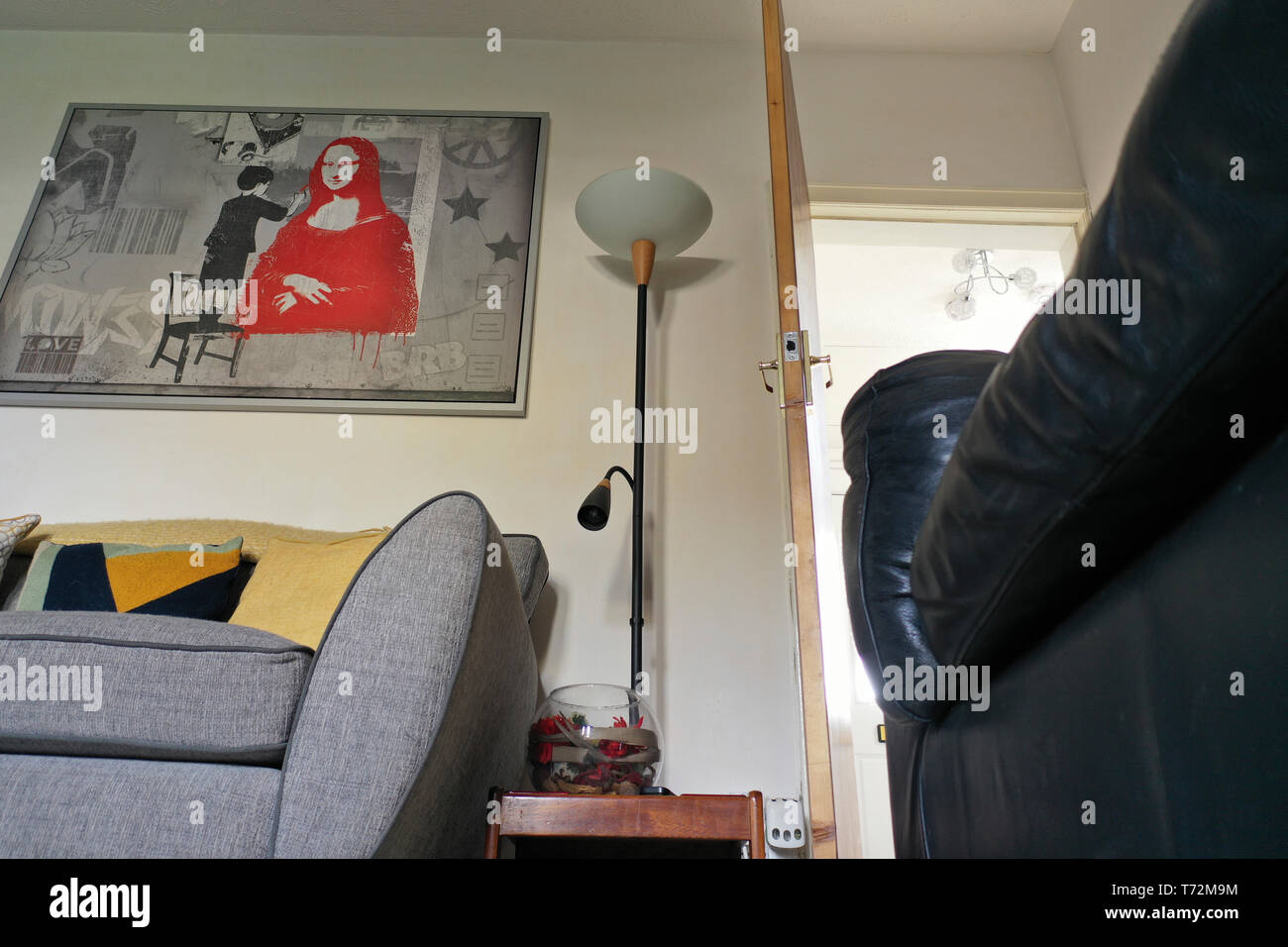 Floor level view of typical UK lounge Stock Photo - Alamy