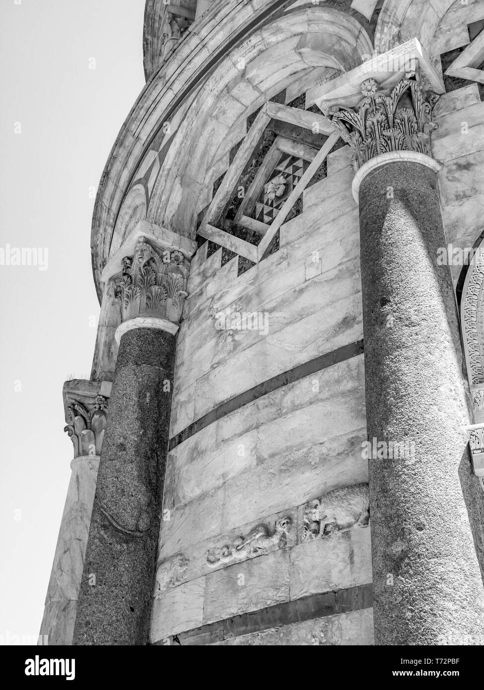 The Leaning Tower Detail Black and White Stock Photos & Images - Alamy