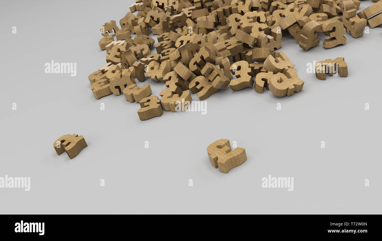 3D Render of Abstract Alphabet Background Stock Photo - Alamy