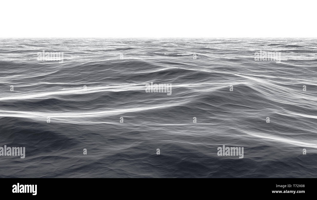 wide ocean waves horizon background Stock Photo - Alamy