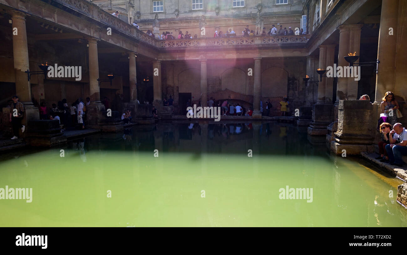 Large Bath in Roman Baths Bath UK Stock Photo - Alamy