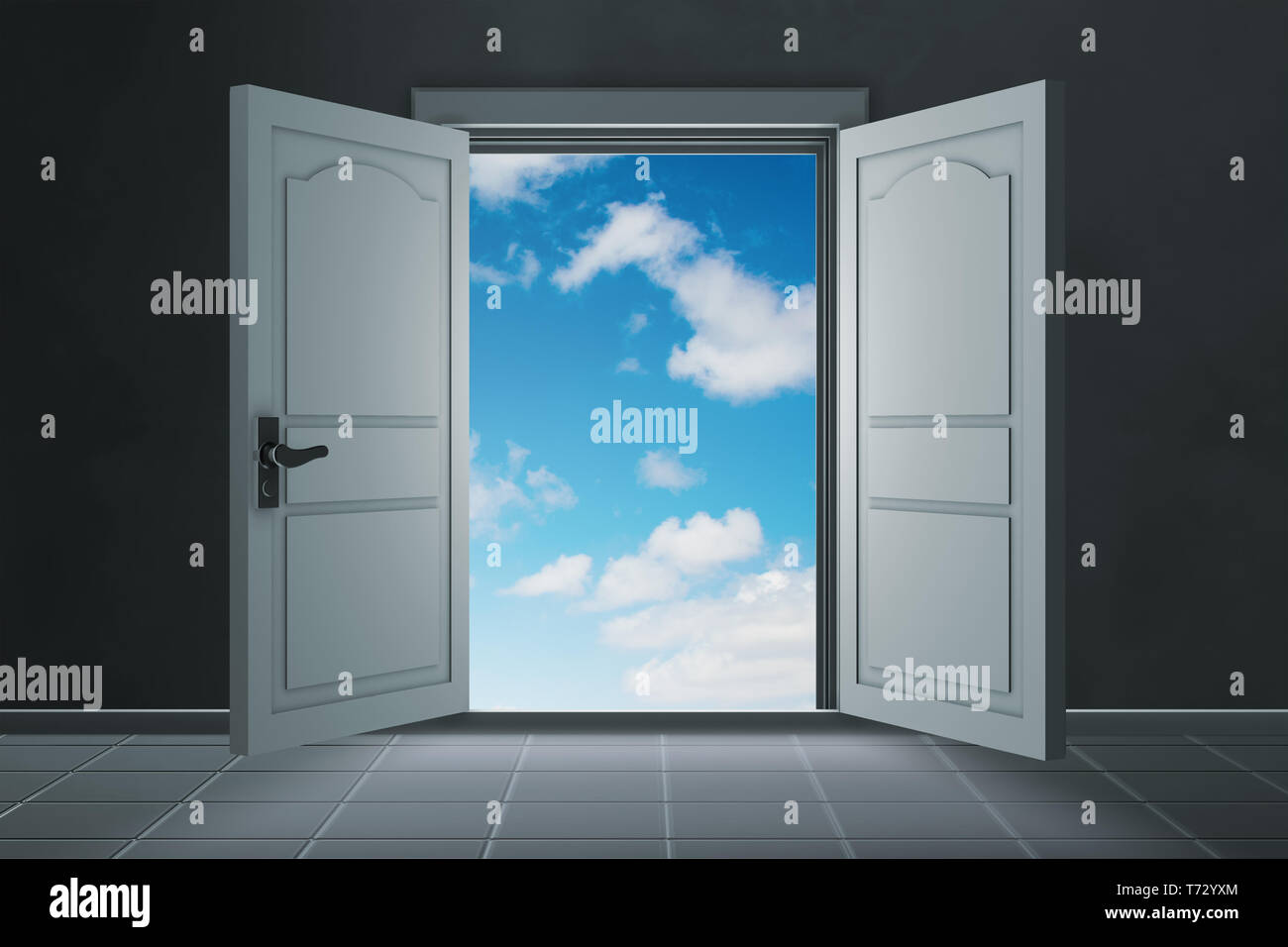 Open doors in opportunity concept Stock Photo - Alamy