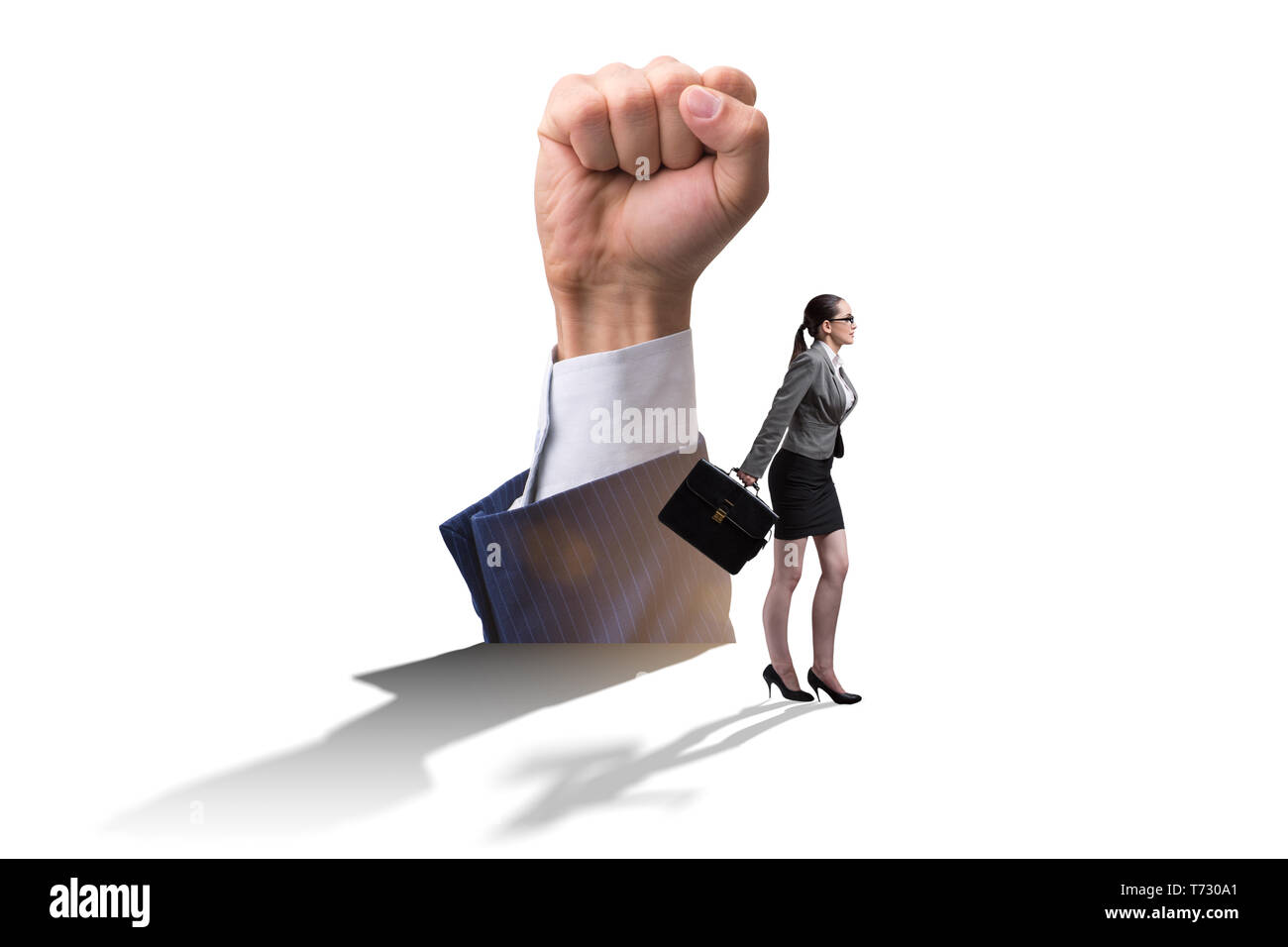 Hand gesture woman clenched Cut Out Stock Images & Pictures - Alamy