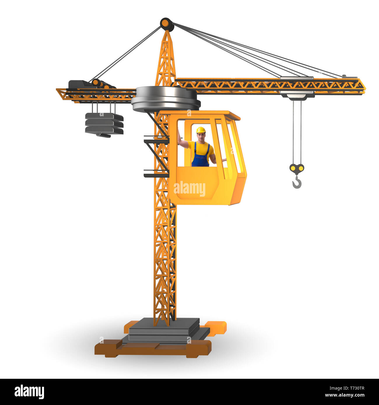 Construction crane operated by the operator Stock Photo - Alamy