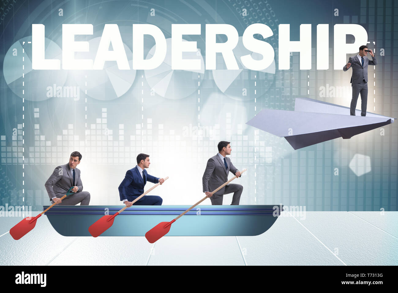 Leadership concept with various business people Stock Photo - Alamy