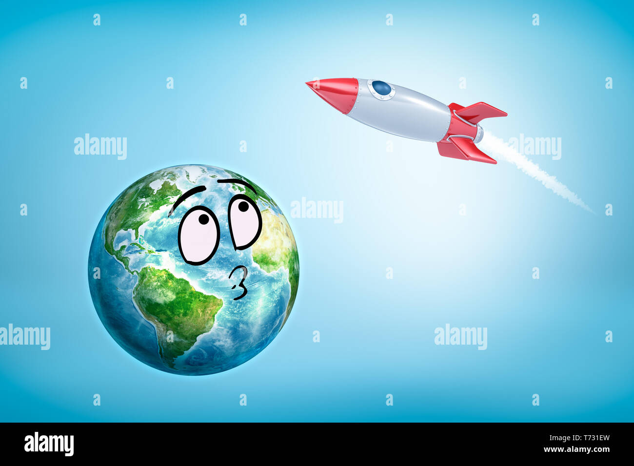 Cartoon character rocket sign hi-res stock photography and images - Alamy