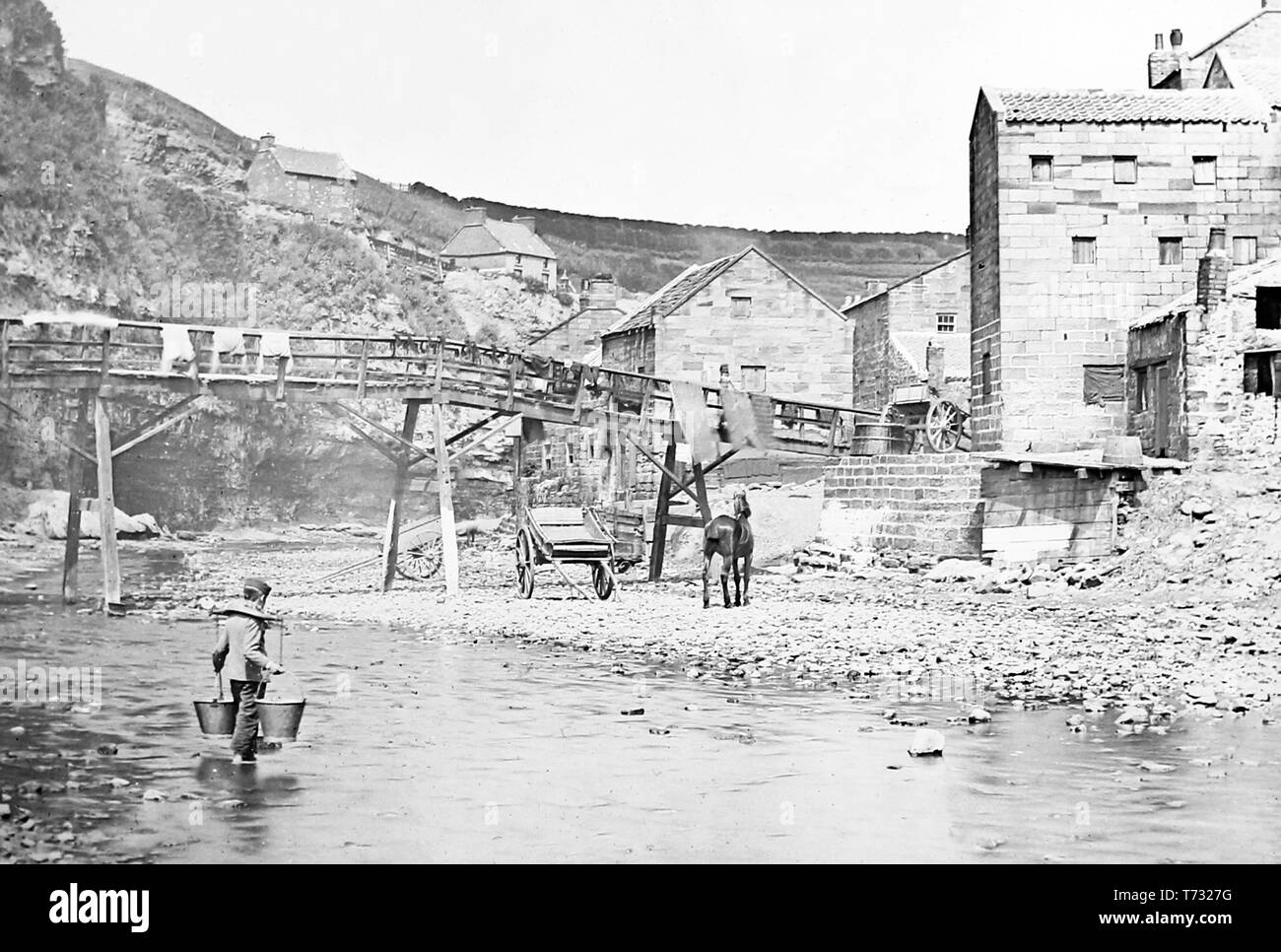Old staithes Black and White Stock Photos & Images - Alamy
