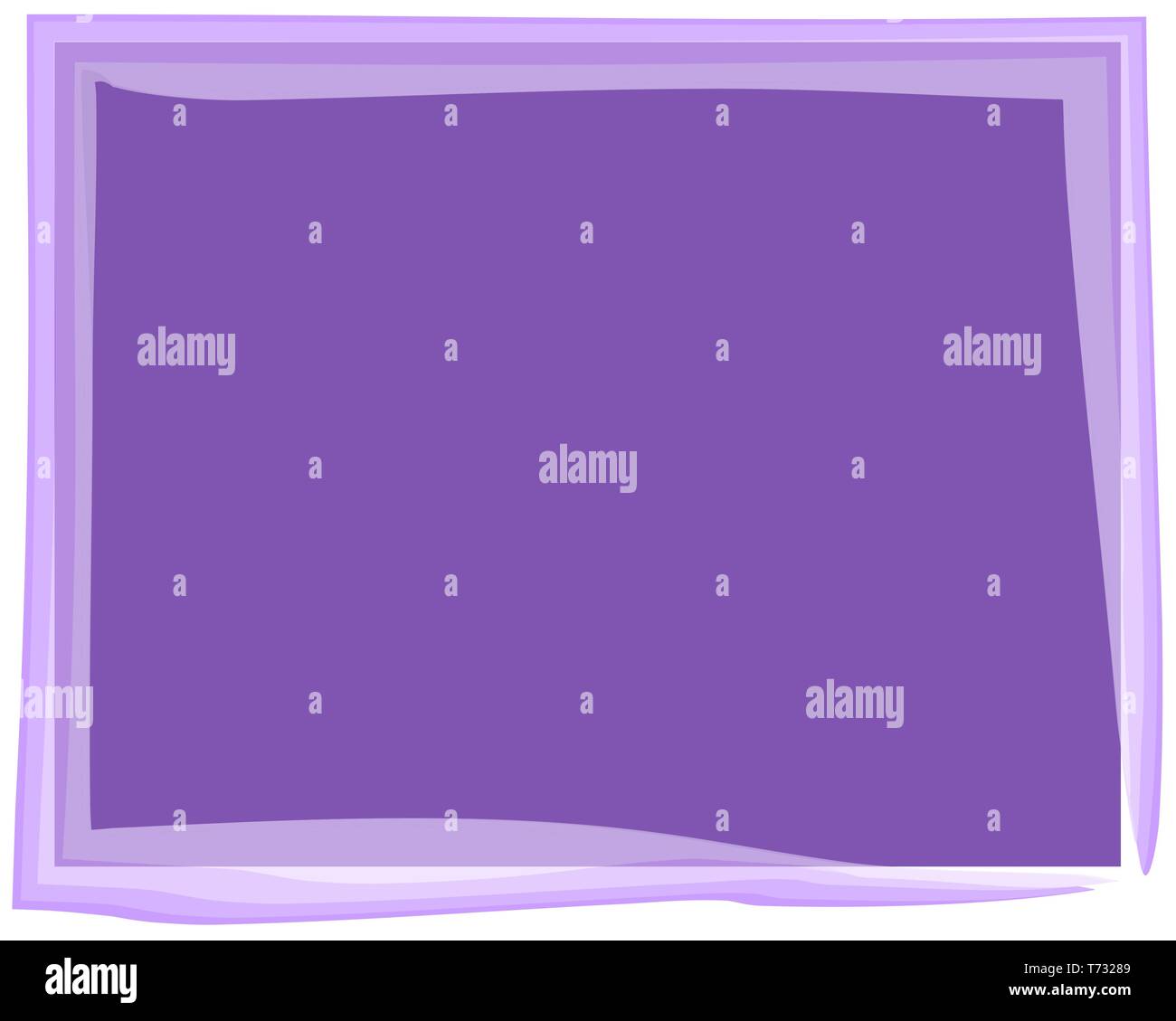 frame rectangle lilac, Grunge brush vector hand drawn icon. Repeated ...