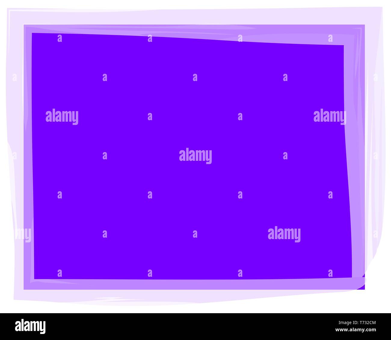 frame rectangle lilac, Grunge brush vector hand drawn icon. Repeated ...