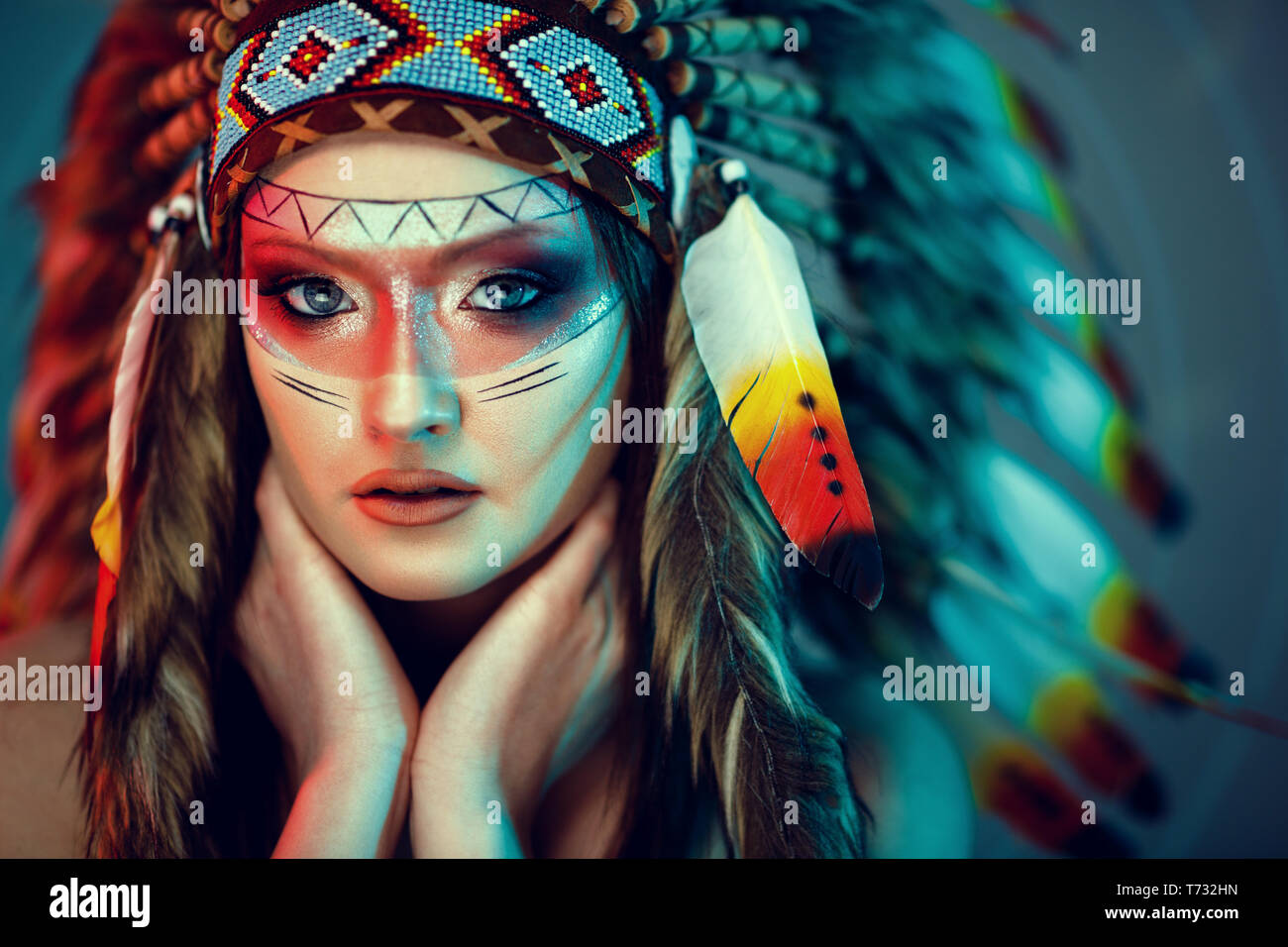 Native American Female Face