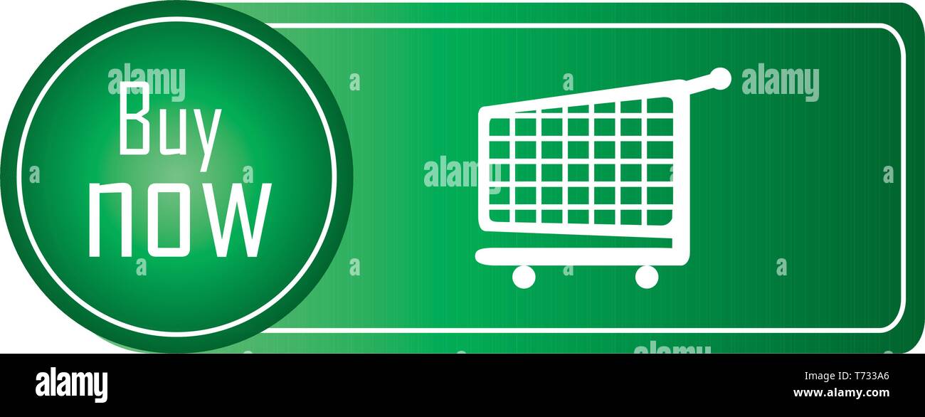 a green button with text and a shopping cart Stock Vector Image & Art ...