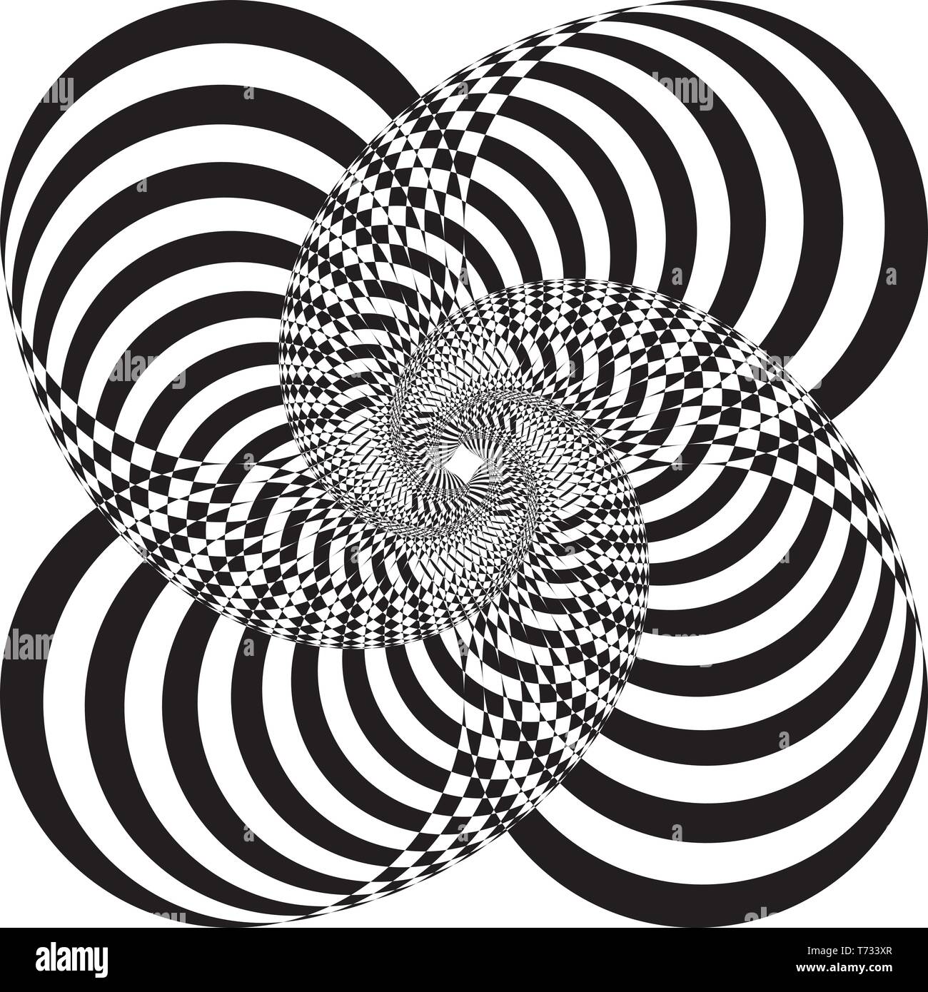 black on transparent background abstract arabesque intersections four ...