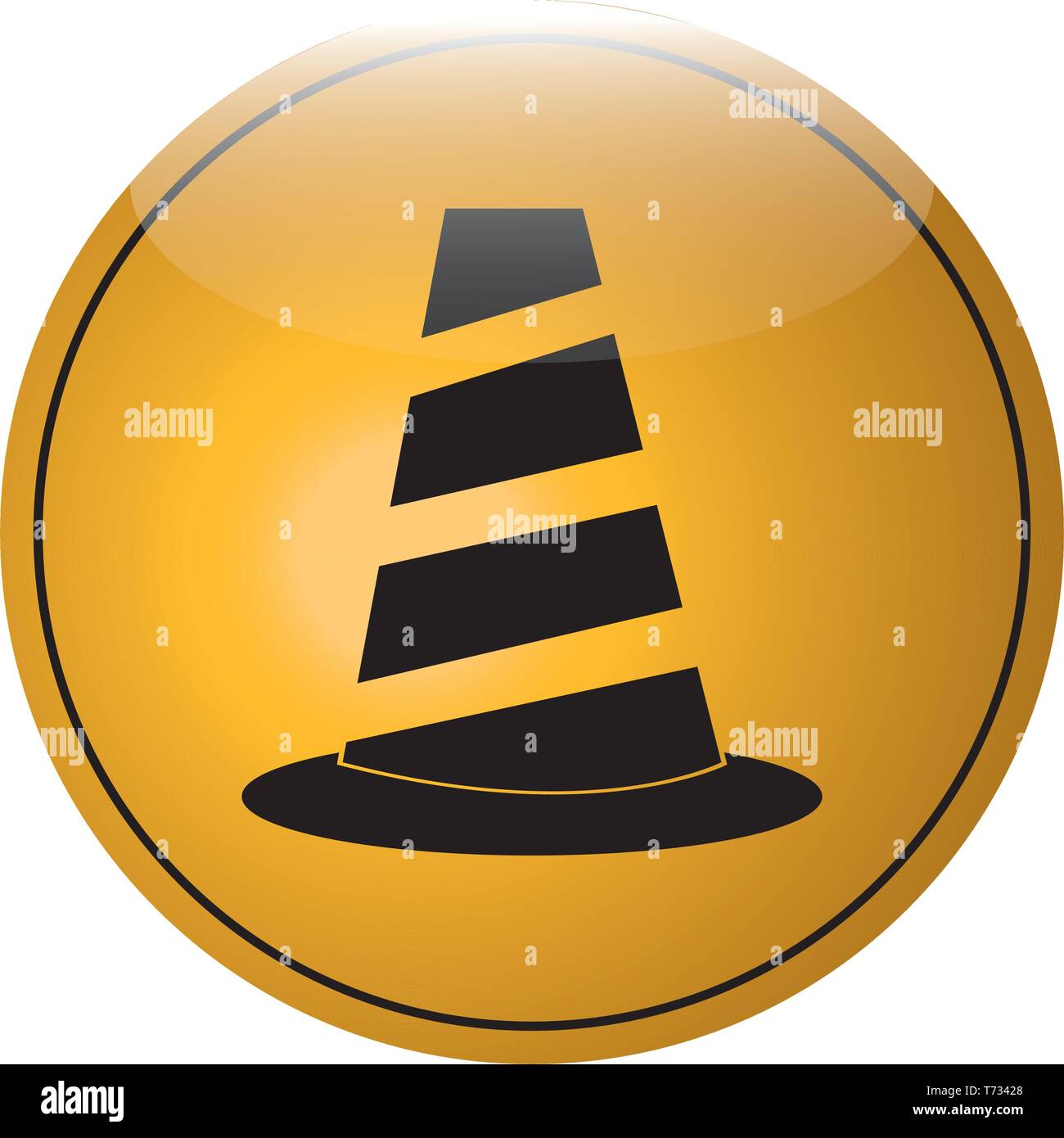 Silhouette of a cone in a button Stock Vector Image & Art - Alamy
