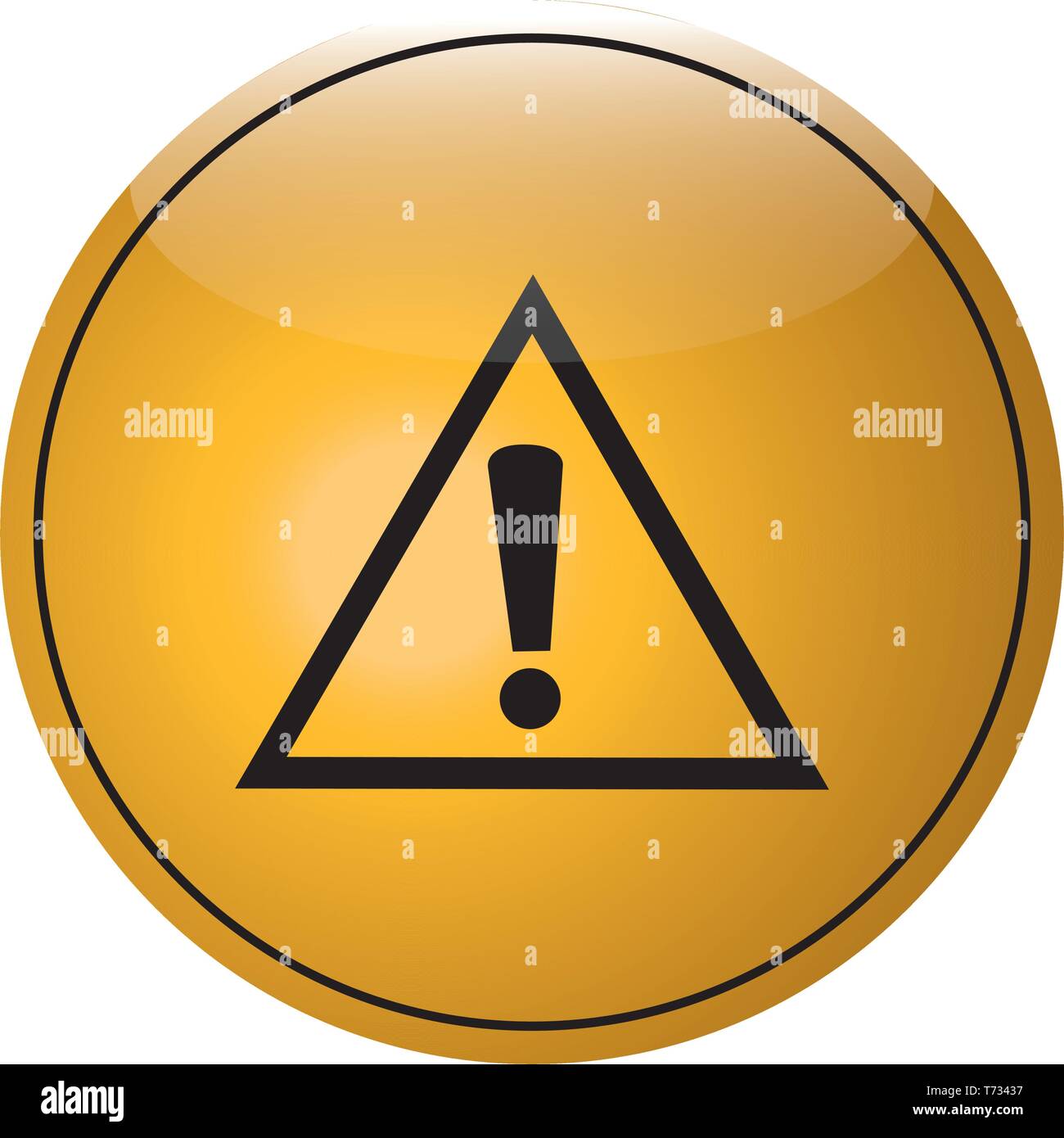Isolated warning alert sign Stock Vector Image & Art - Alamy