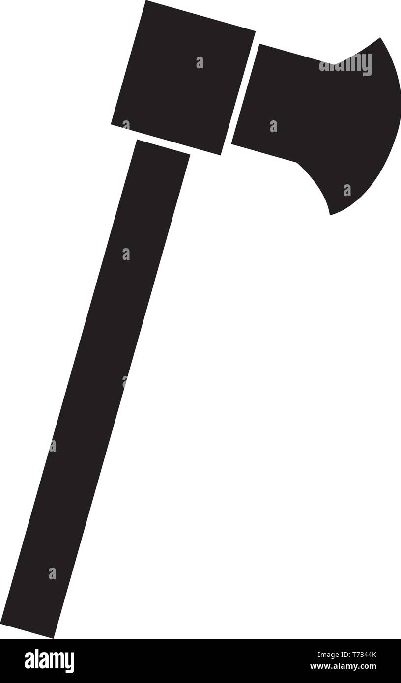 Wood axe silhouette Stock Vector Images - Alamy