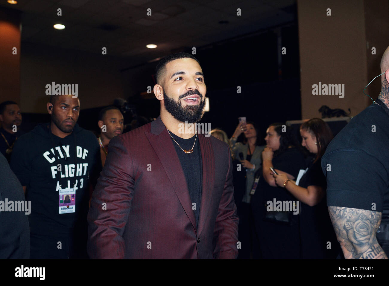 Drake at the 2019 Billboard Music Awards held at MGM Grand Garden Arena ...