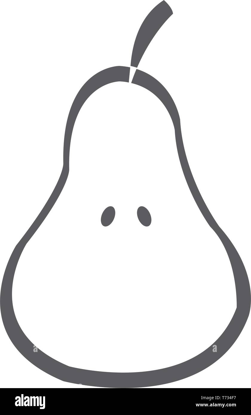 Isolated pear cut outline Stock Vector Images - Alamy