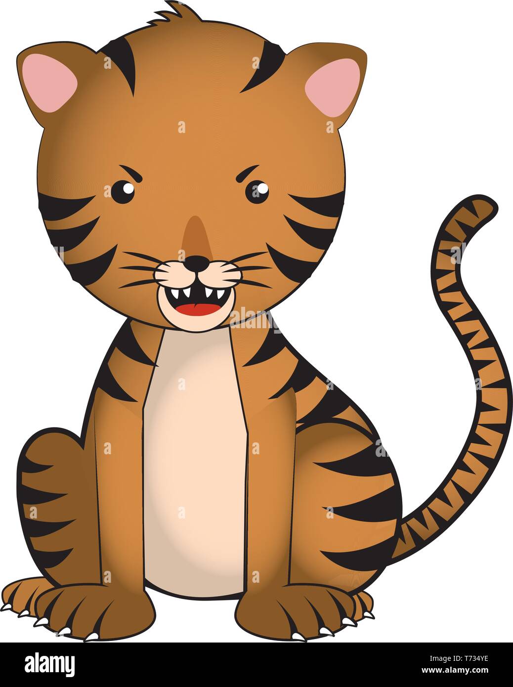 Cartoon of a cute tiger Stock Vector Image & Art - Alamy