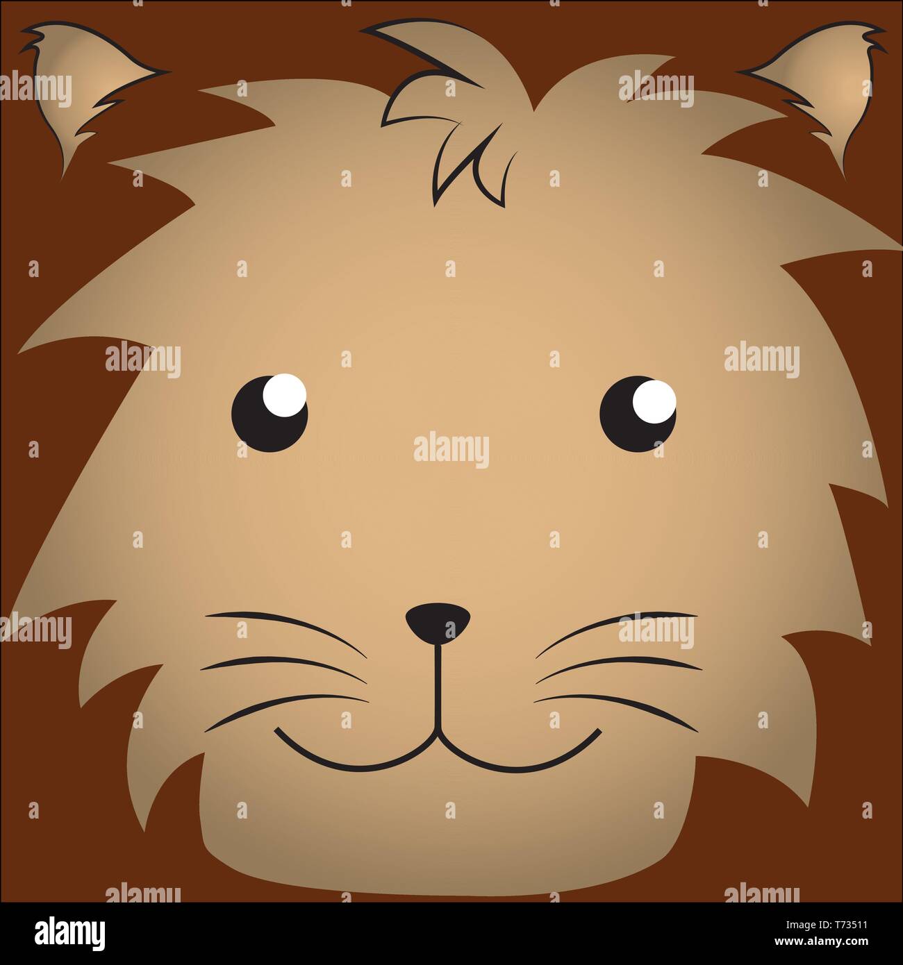 Cartoon of a cute lion face Stock Vector Image & Art - Alamy