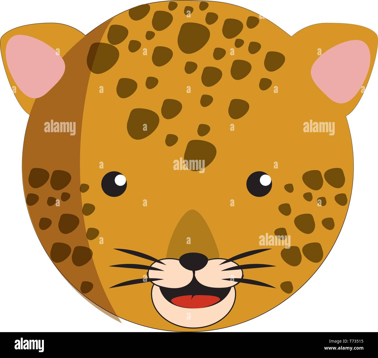 Cartoon of a cute leopard face Stock Vector Image & Art - Alamy