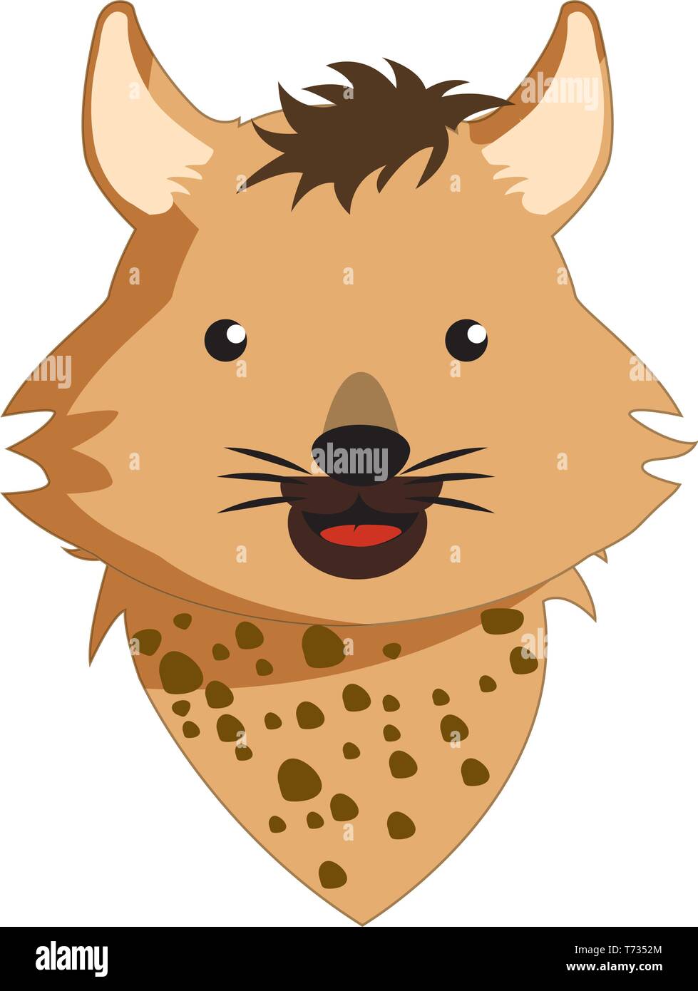 Cartoon of a cute hyena face Stock Vector Image & Art - Alamy