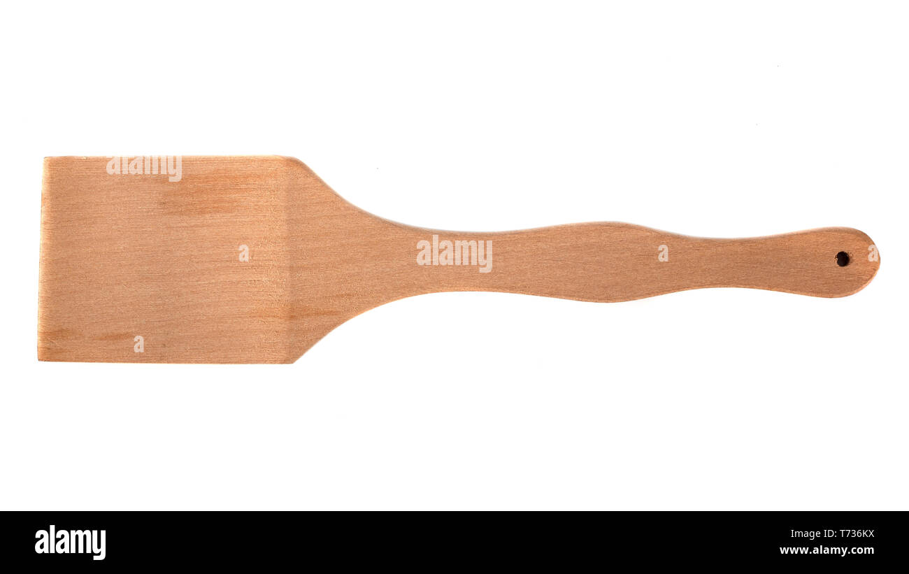 wooden kitchen Spatula isolated on white background, kitchen tools ...