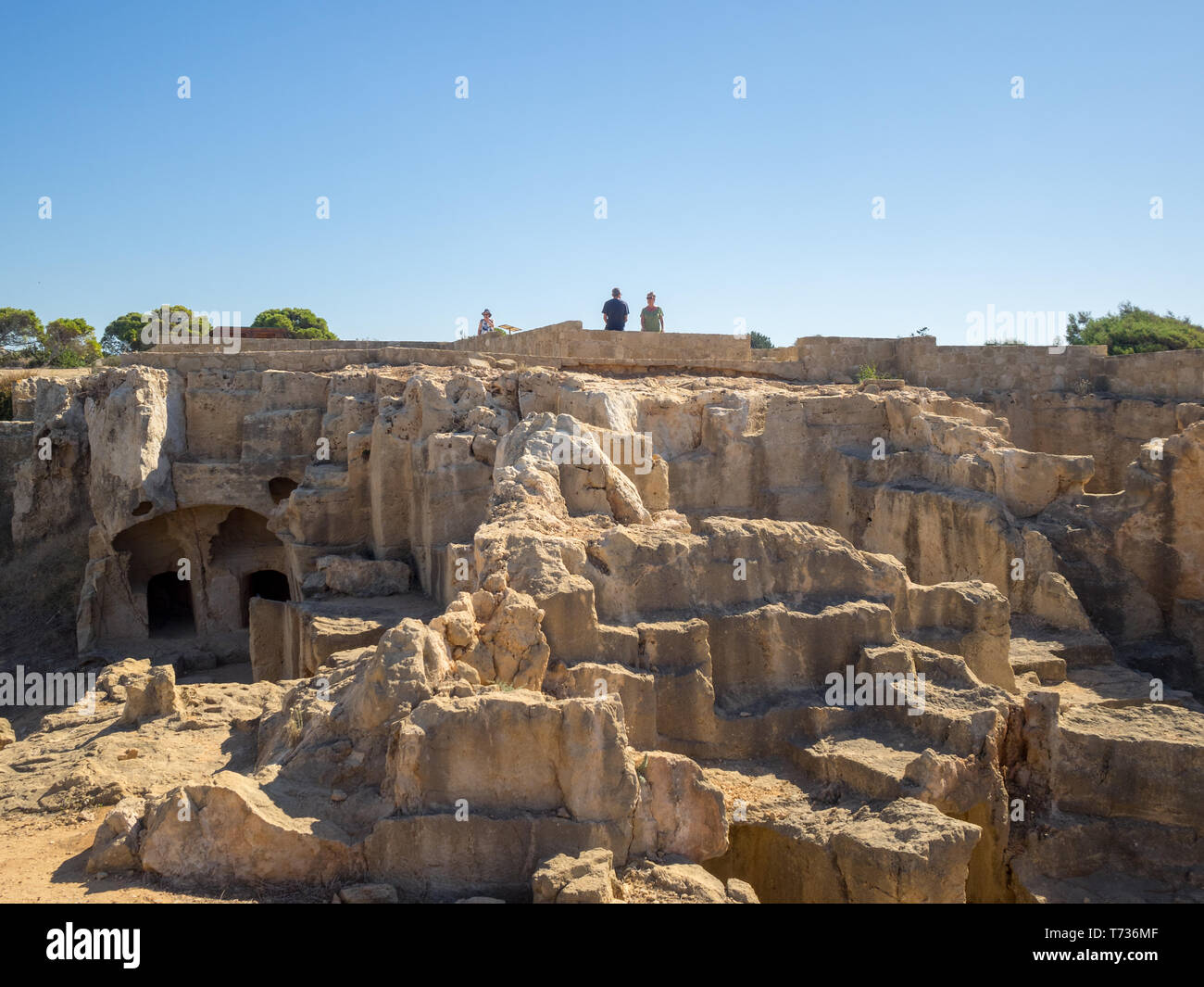 Stone carved Tombs of The Kings in Paphos Stock Photo - Alamy