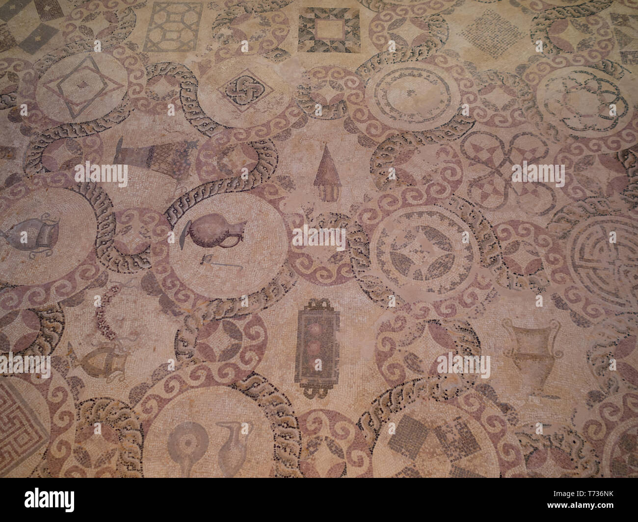Mosaic from the House of Dionysus in Paphos Archeological Site Stock ...