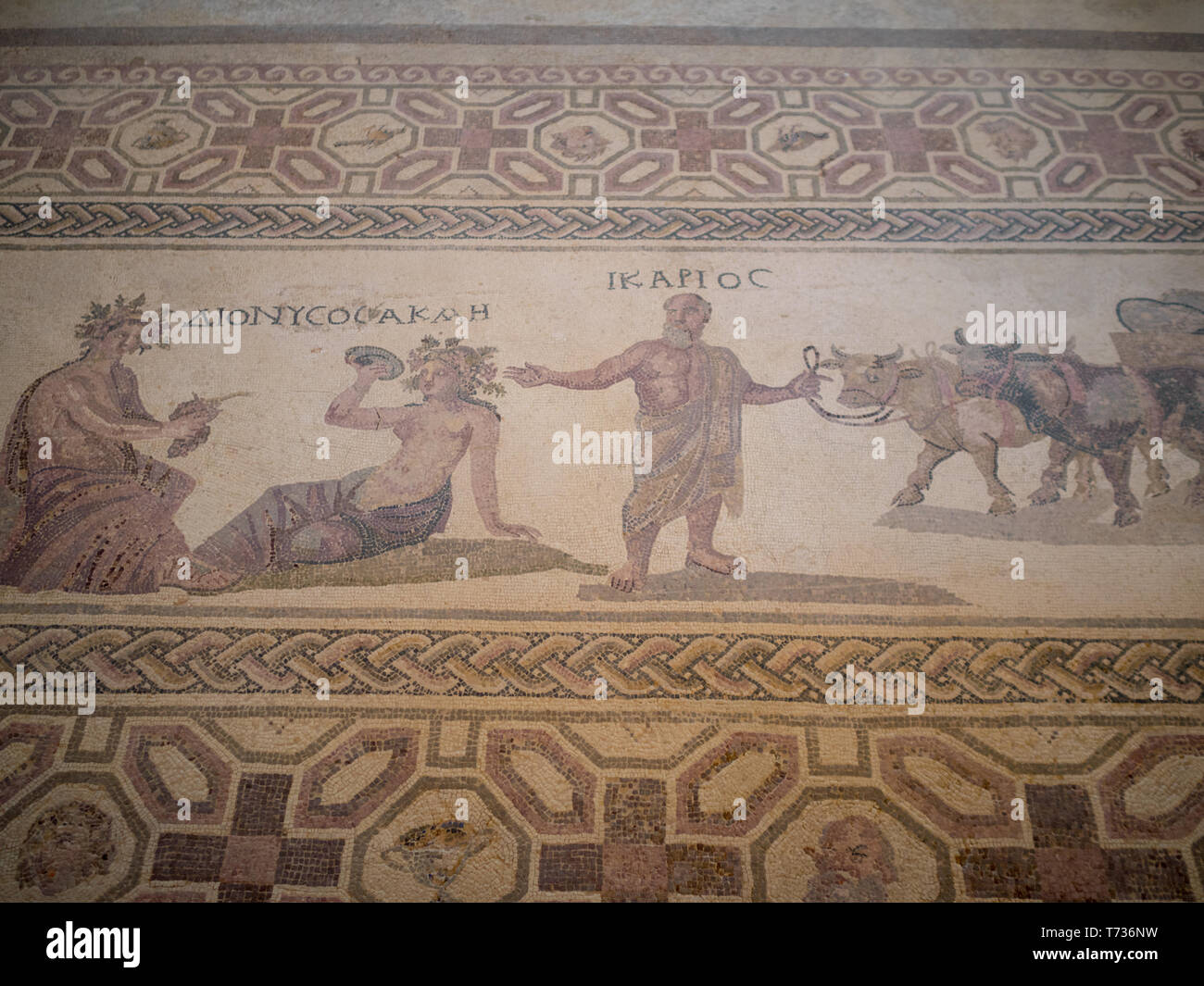 Ikaros mosaic from the House of Dionysus in Paphos Archeological Site ...