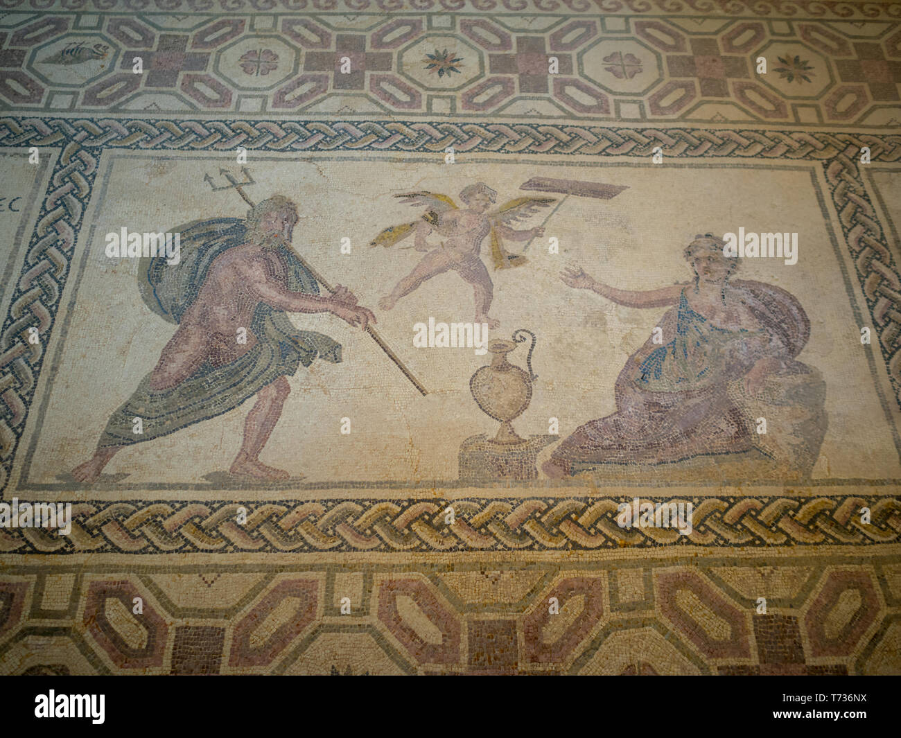 Mosaic from the House of Dionysus in Paphos Archeological Site Stock ...