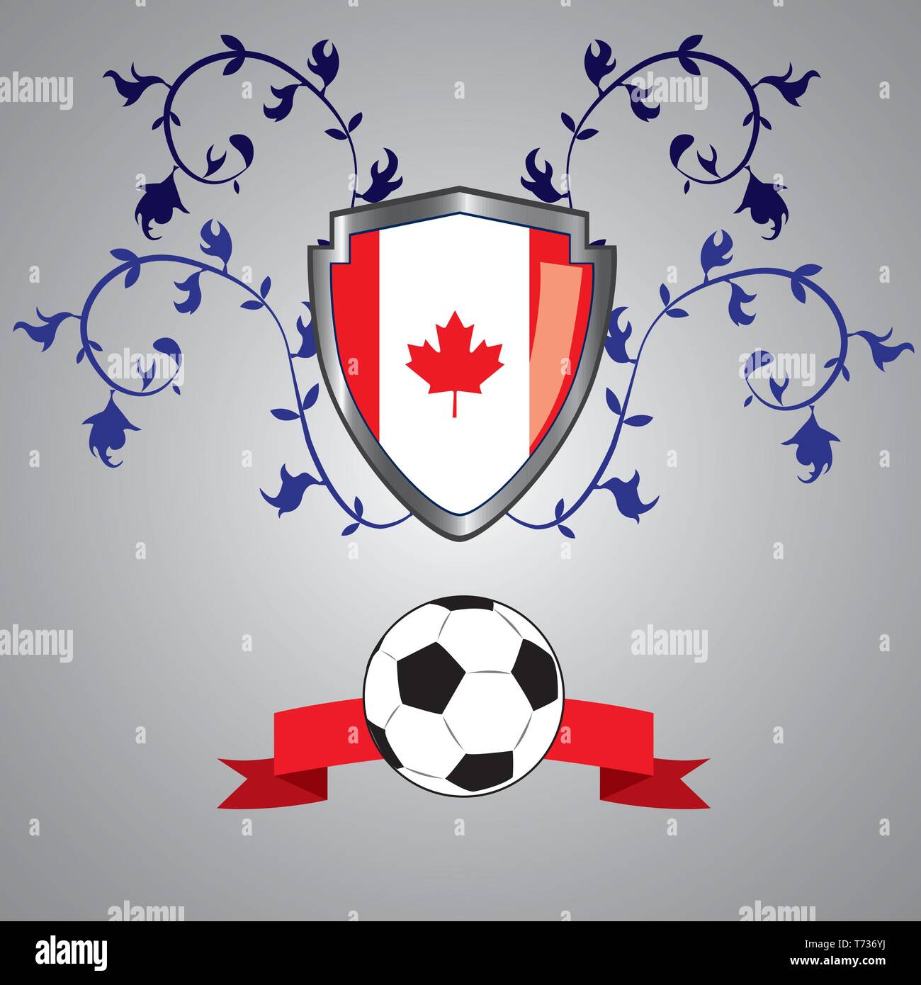 Canada flag soccer ball background Stock Vector Images - Alamy