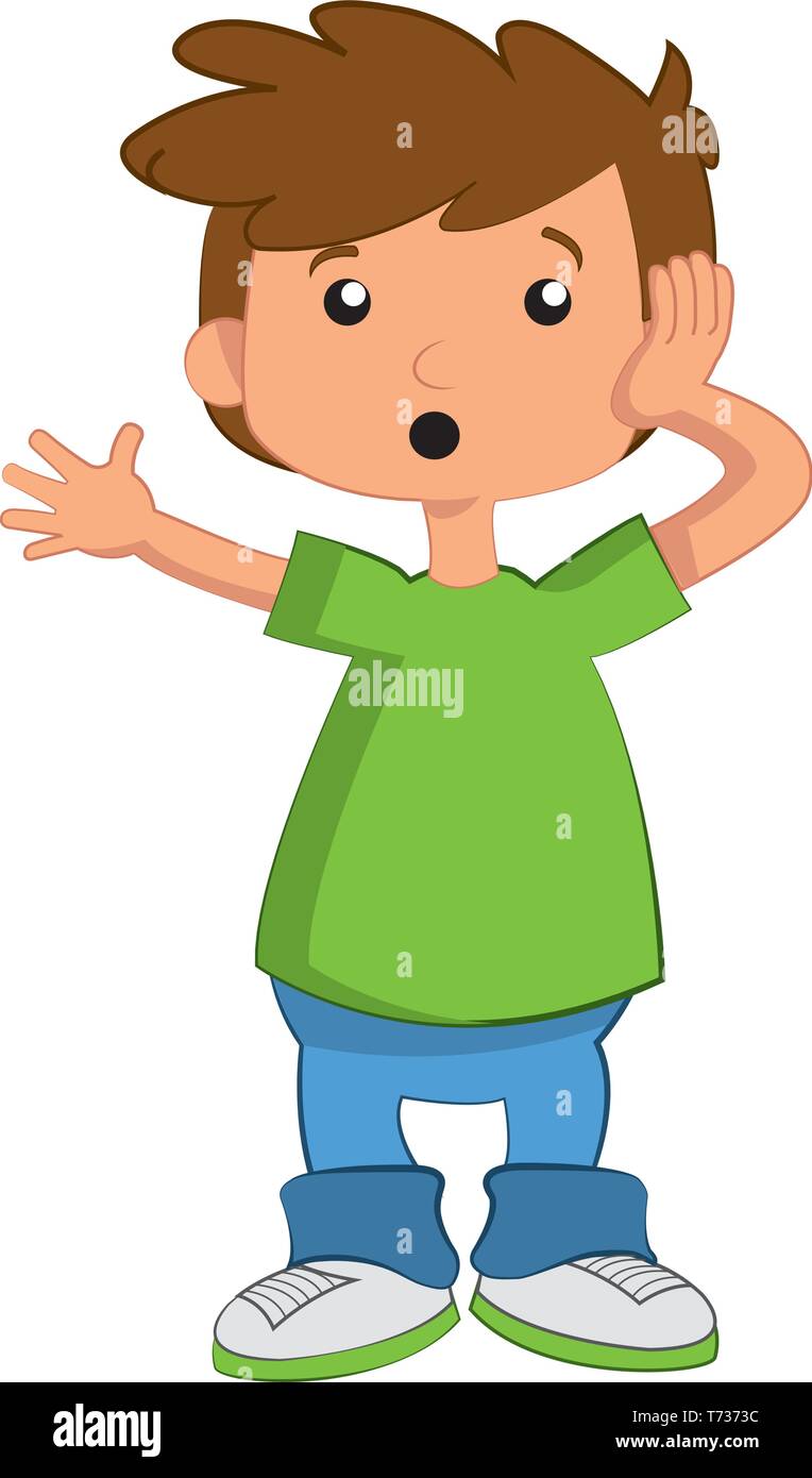 Isolated surprised boy Stock Vector Image & Art - Alamy