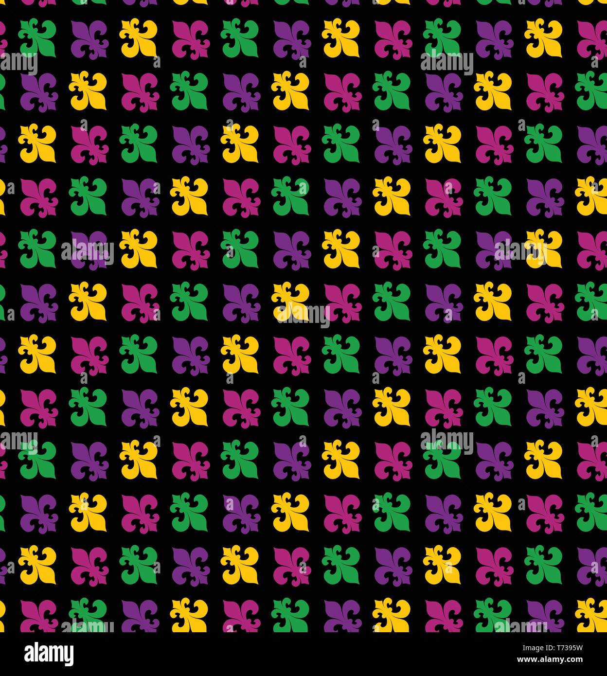 Mardi Gras Carnival seamless pattern with fleur-de-lis. Mardi Gras ...