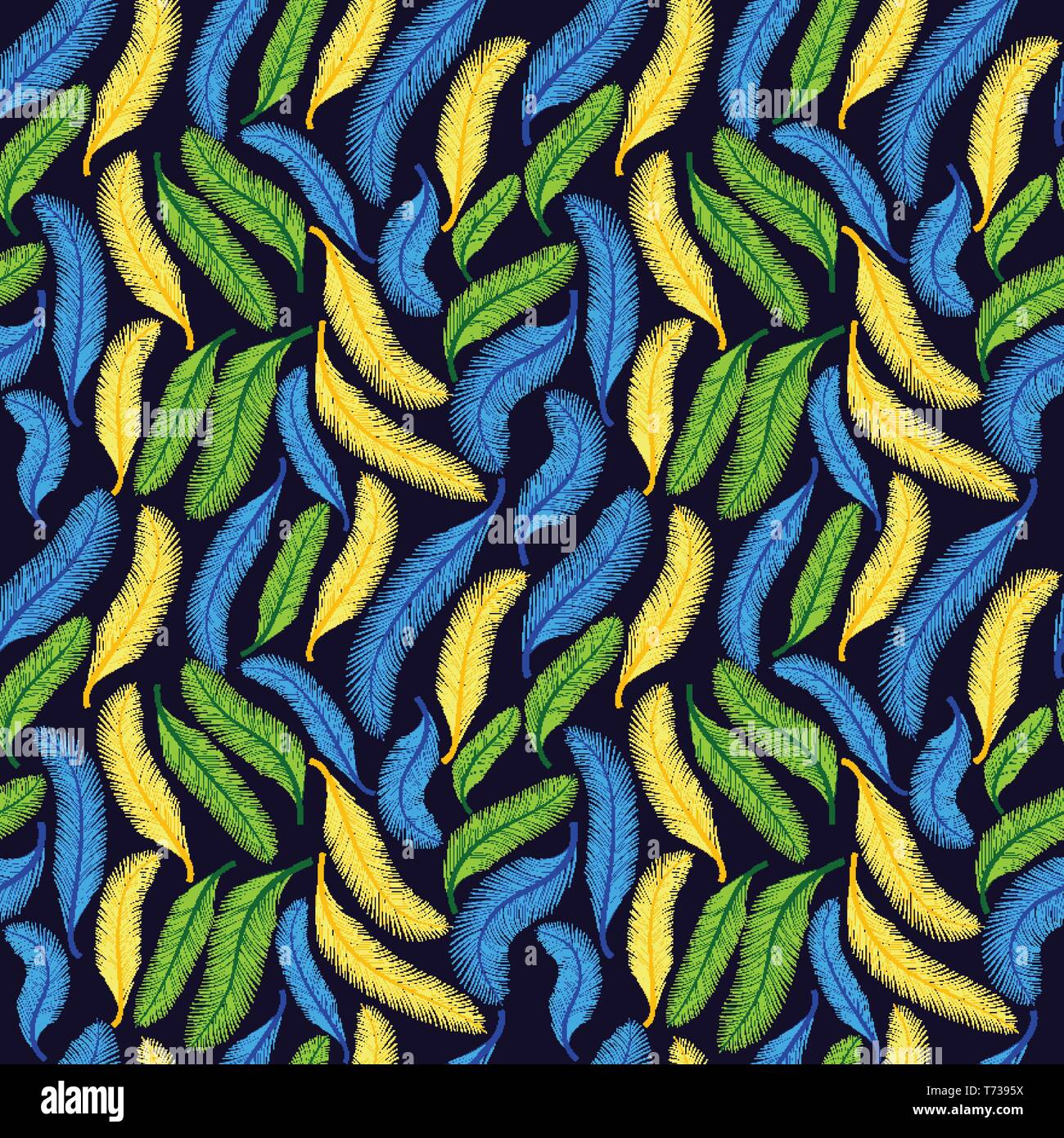 The Brazilian background from feathers in the Brazilian ethnic color ...
