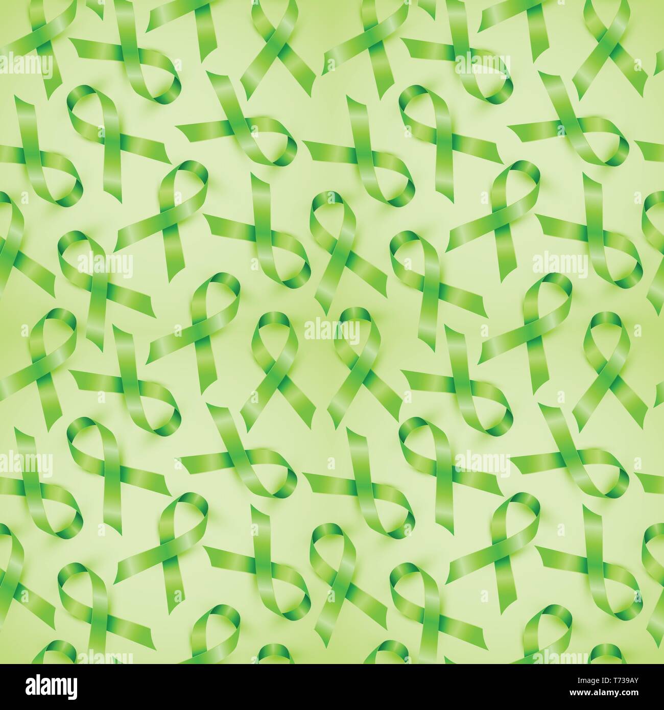 Lymphoma cancer ribbon isolated on white background. Seamless pattern ...